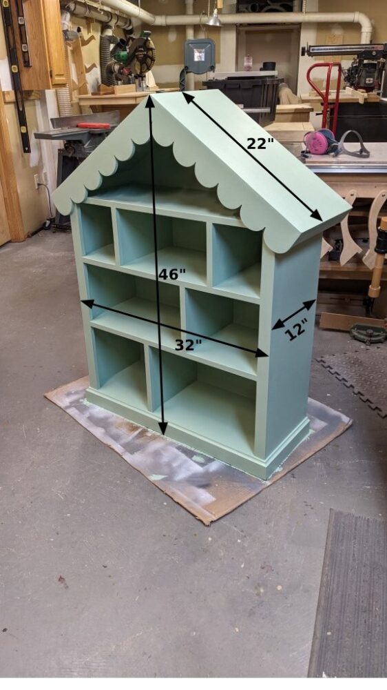 Wood dollhouse bookcase store
